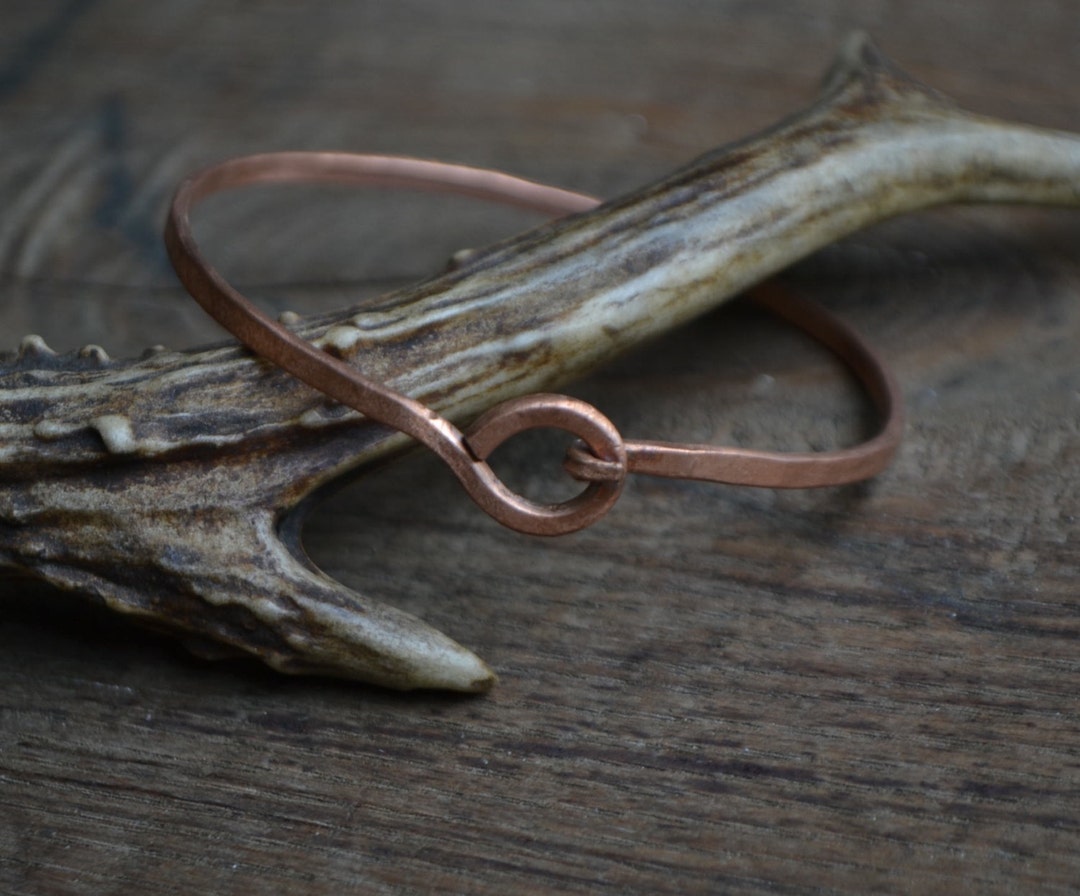 Copper Bangle, Simple Copper Bangle, Recycled Copper Bracelet, Women ...