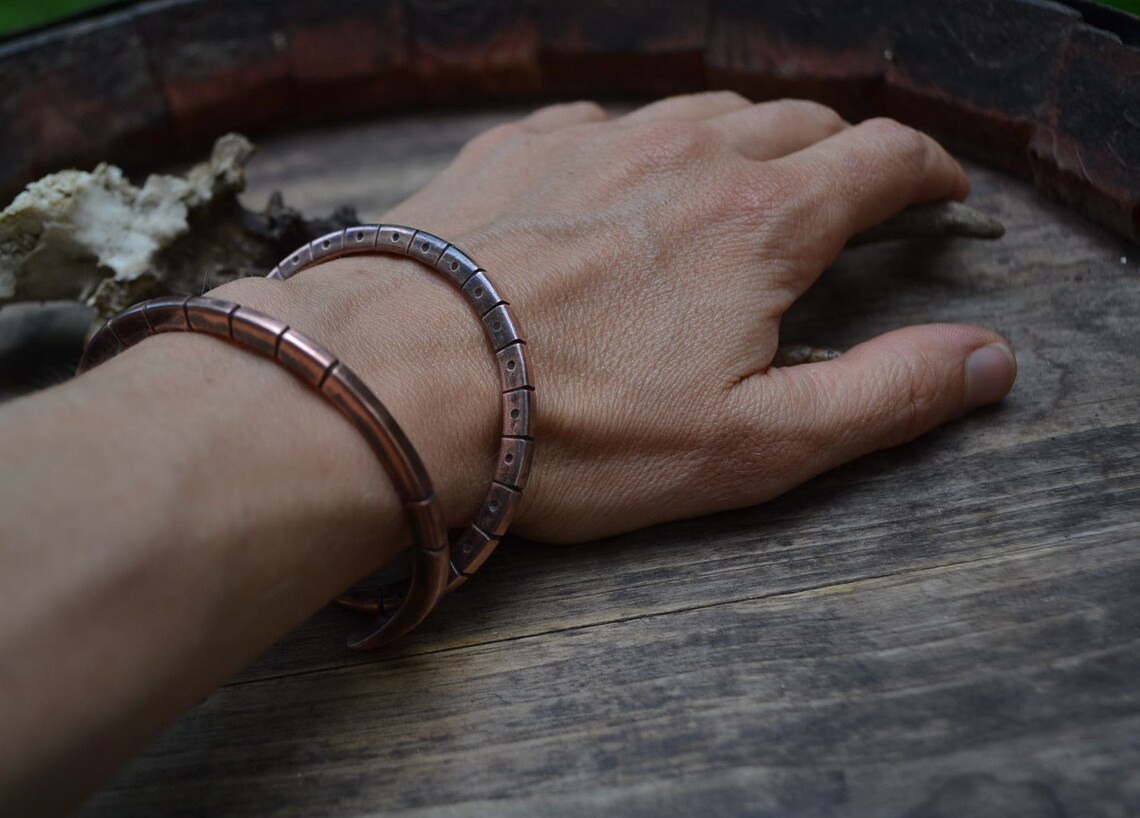 Copper Men's Bracelet Rustic Bracelet Men's - Etsy