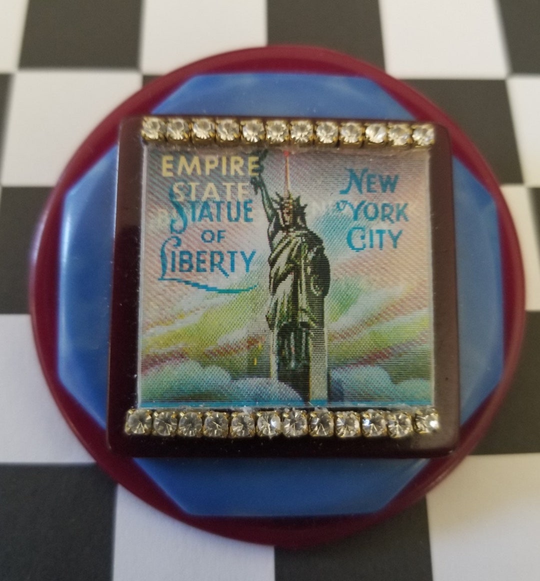 Vintage New York Lenticular Pin - Etsy