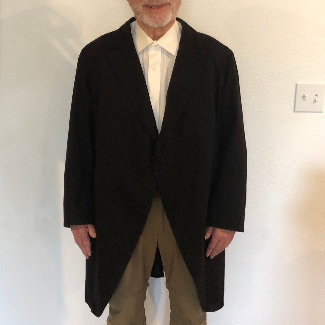 1920s Vintage Black Wool Tuxedo Morning Coat Jacket Tails Formal Goth ...