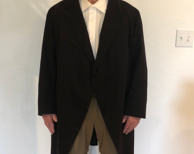 1920s Vintage Black Wool Tuxedo Morning Coat Jacket Tails Formal Goth ...