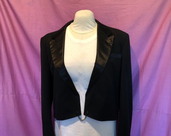 1920s Vintage Black Wool Tuxedo Morning Coat Jacket Tails Formal Goth ...