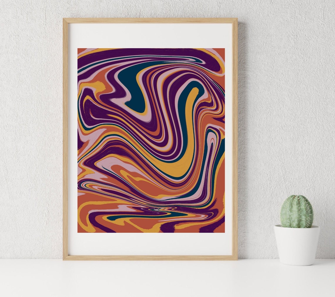 Groovy Printable Wall Art, Colorful Wall Art for Any Space, Download ...