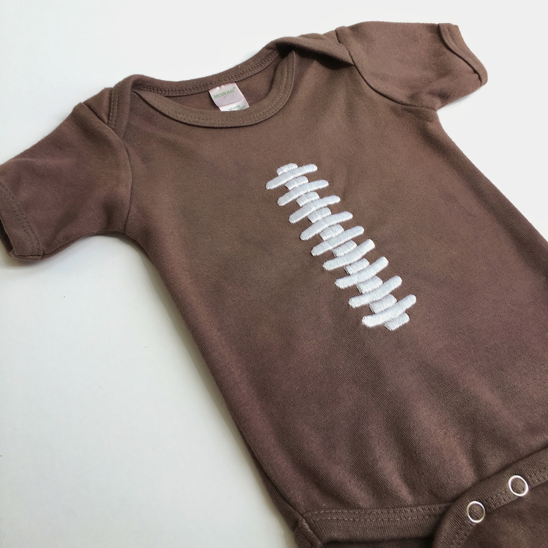 Personalized Football Embroidered Baby One Piece | Game Day Newborn ...