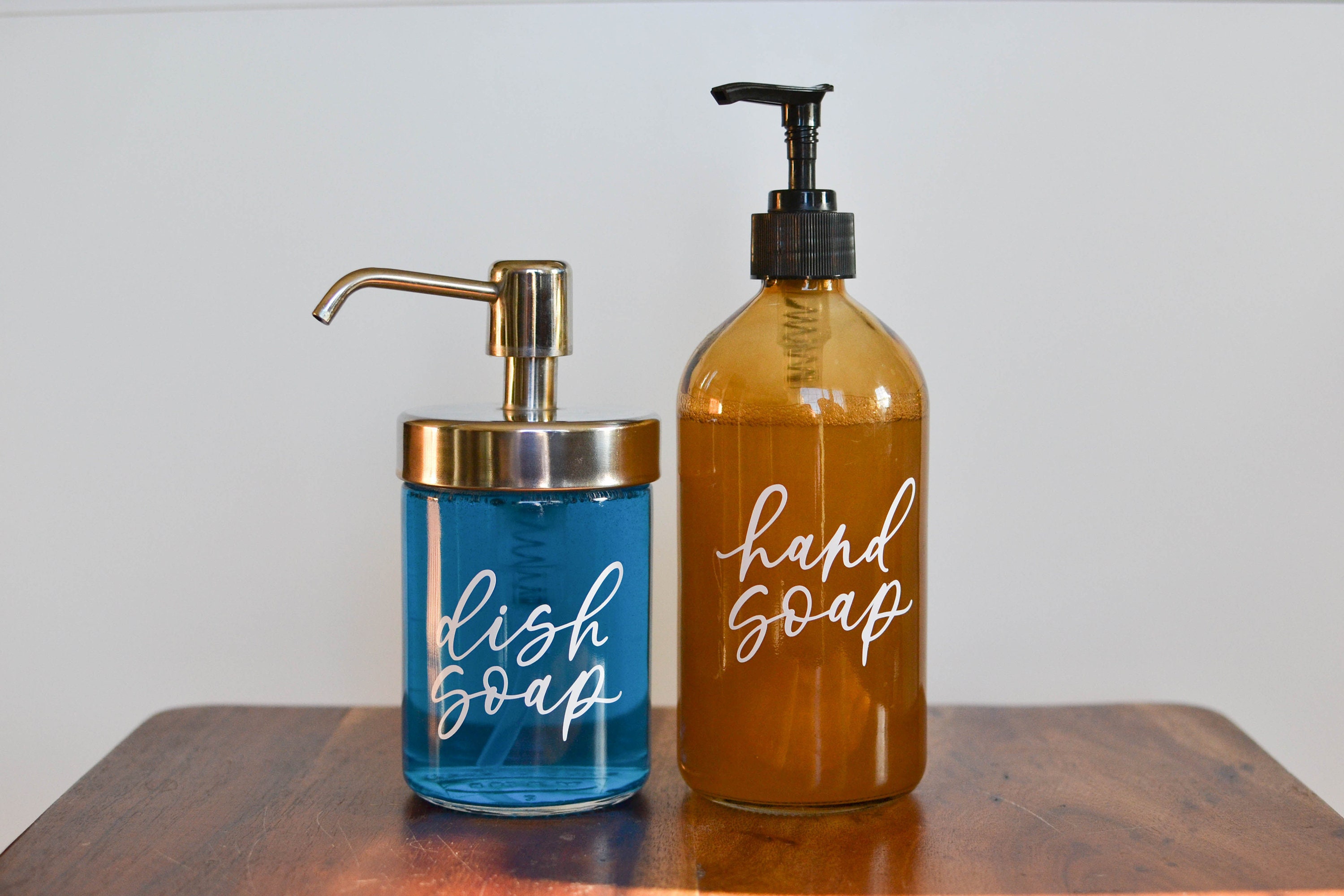 Soap Dispenser Labels / Calligraphy Cute Modern Waterproof | Etsy