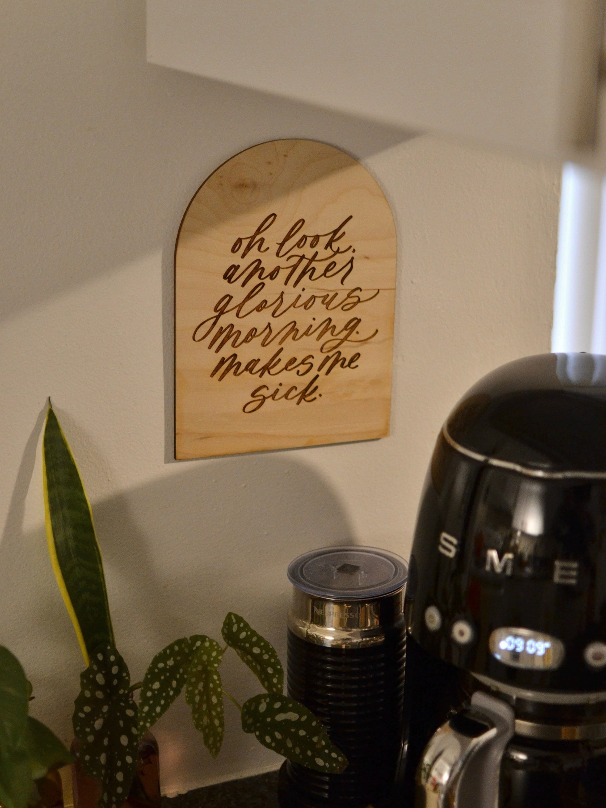 Hocus Pocus Glorious Morning Arch Sign / Engraved Hand-lettered Quote ...