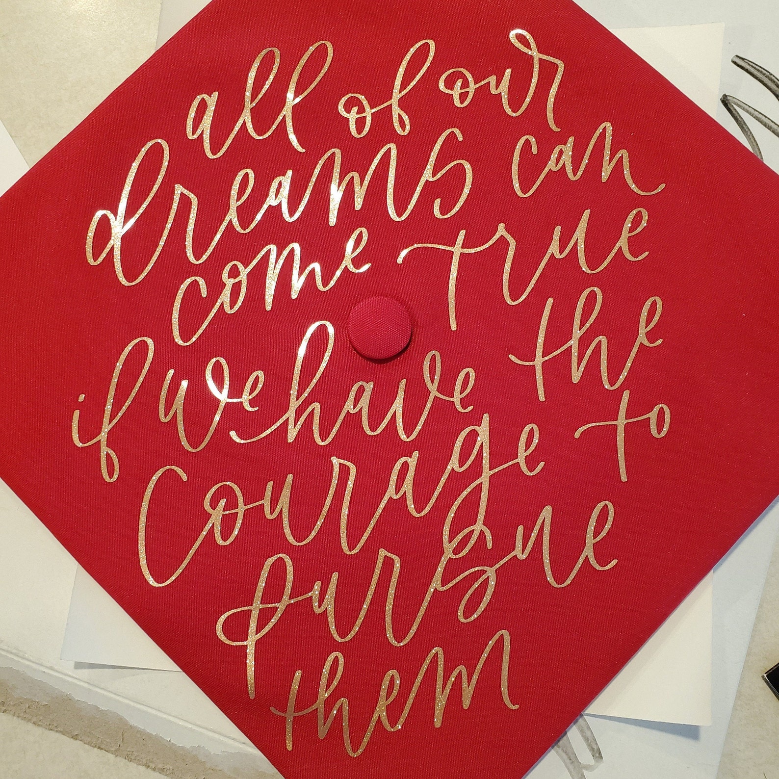 CUSTOM Grad Cap Decal / Graduation Modern Calligraphy Sticker - Etsy