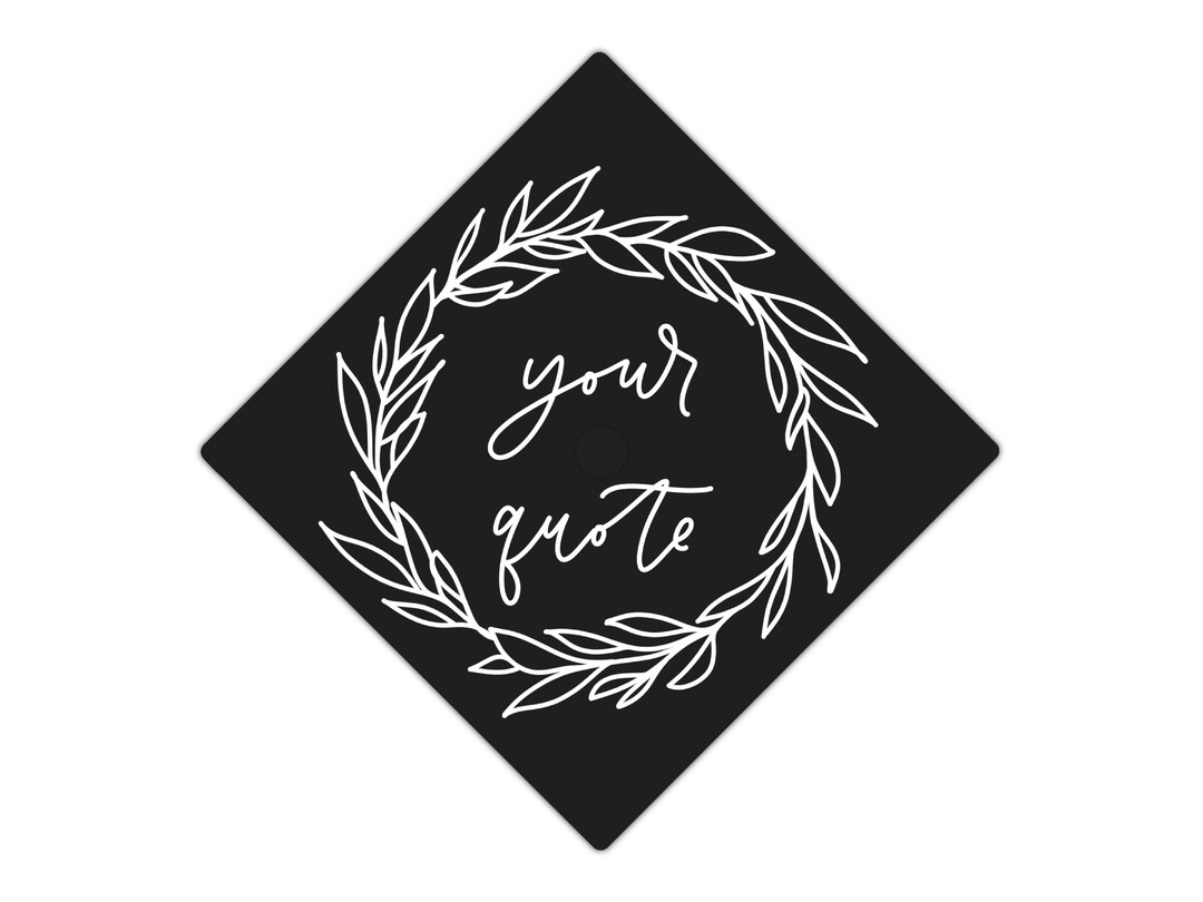 CUSTOM Grad Cap Decal / Graduation Calligraphy Sticker / Personalized ...