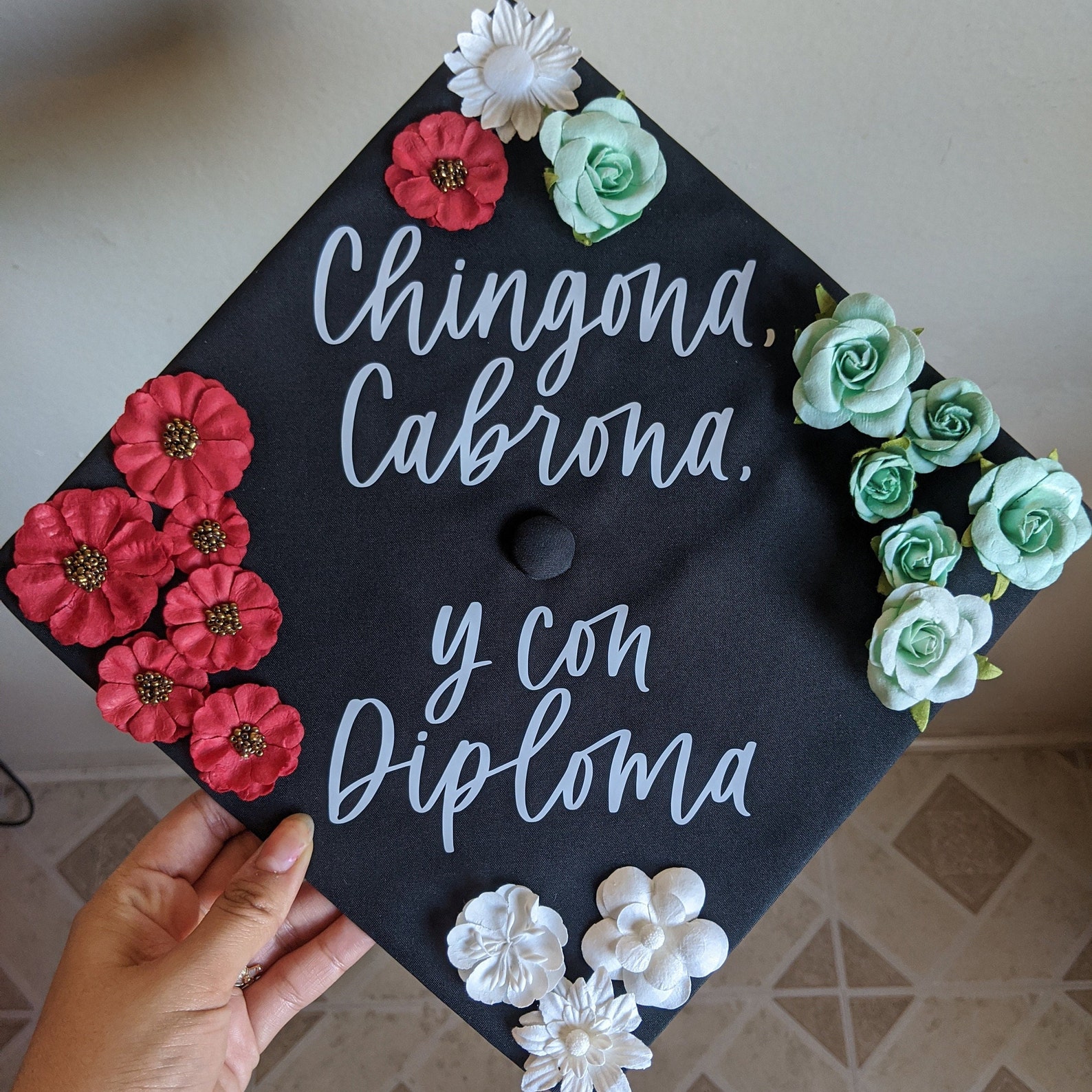 CUSTOM Grad Cap Decal / Graduation Modern Calligraphy Sticker - Etsy