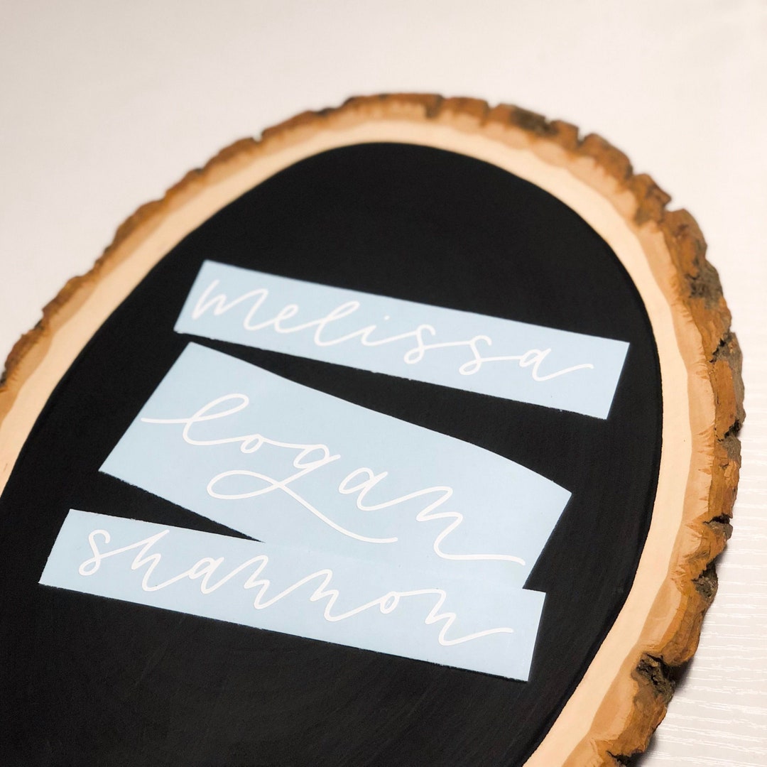 Delicate Monoline Modern Script Style Custom Name Vinyl Decal // Hand ...