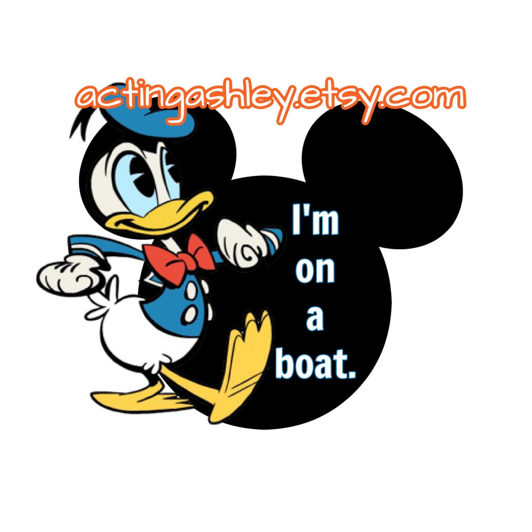 Donald Duck I'm on A Boat Cruise Door Magnet - Etsy