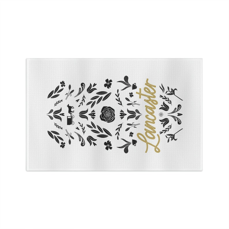 Lancaster Love Mustard Gold and Black Tea Towel Highly - Etsy