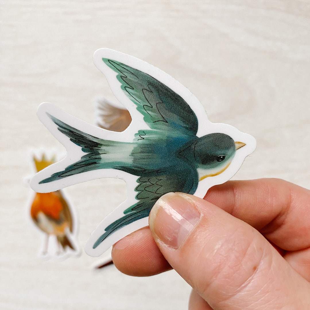 Barn Swallow Songbird Vinyl Die Cut Sticker Weatherproof and Waterproof ...