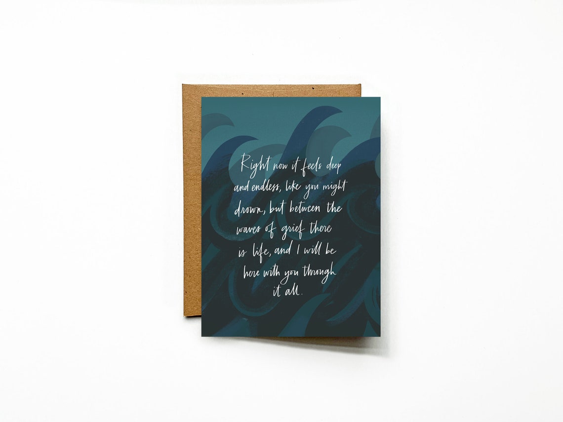 Waves of Grief Blank Inside Greeting Card Grief Support - Etsy