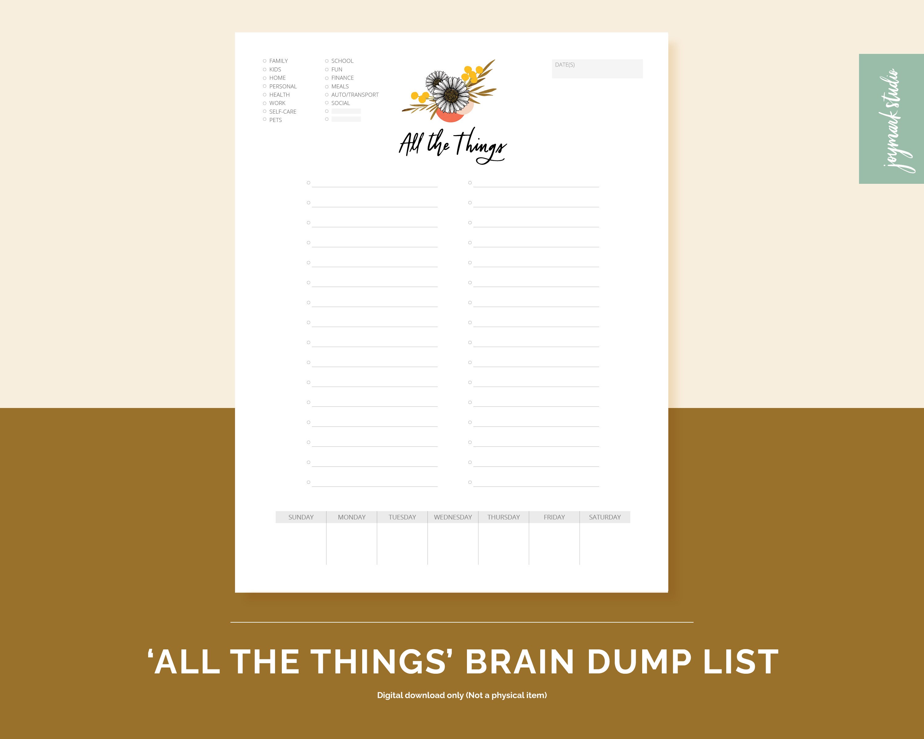 Productivity Time Manager Printable Planner 4 Digital PDF Templates for ...
