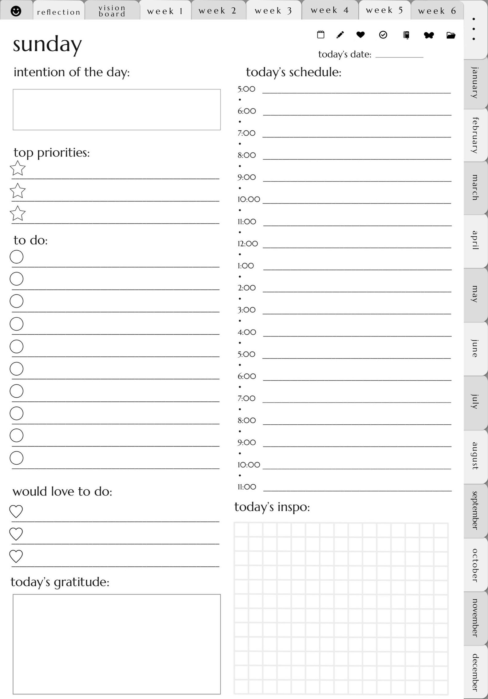 Essential Life Planner DIGITAL PLANNER - Etsy