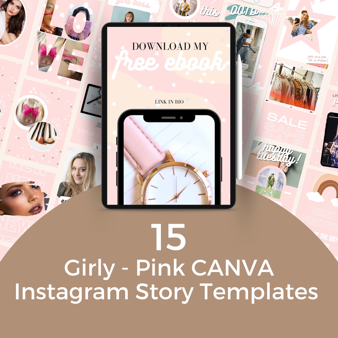 15 Pink Instagram Story Template Instagram Highlights Star Stories ...