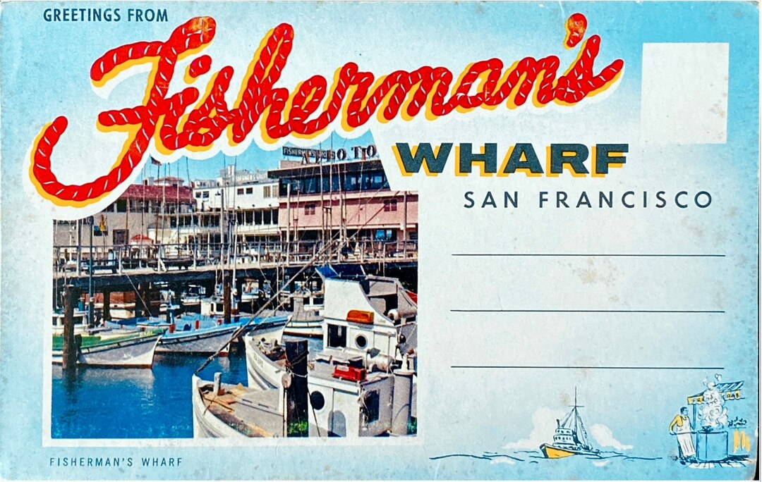 San Francisco Vintage Accordion Postcard Folder of Visitor Attractions ...