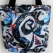 Painting Inspired Printed Tote Shoulder Bag, Shopping in Paris Abstract ...