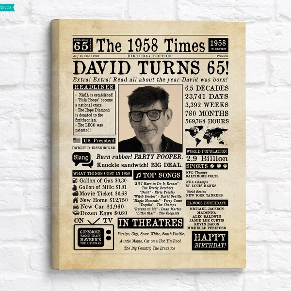 1958 Newspaper - Etsy