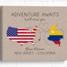 Moving to Another Country Personalized Map Gift, Office Employee ...