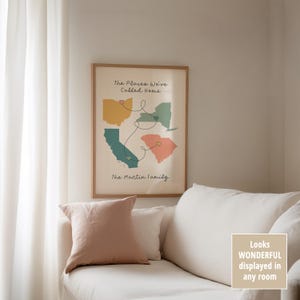 The Places We've Called Home Map Art, Personalized Housewarming or ...