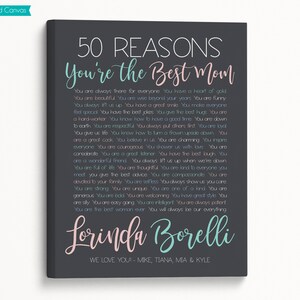 50 Reasons Youre the Best Mom Birthday Gift for Her, Gift for Mom on ...