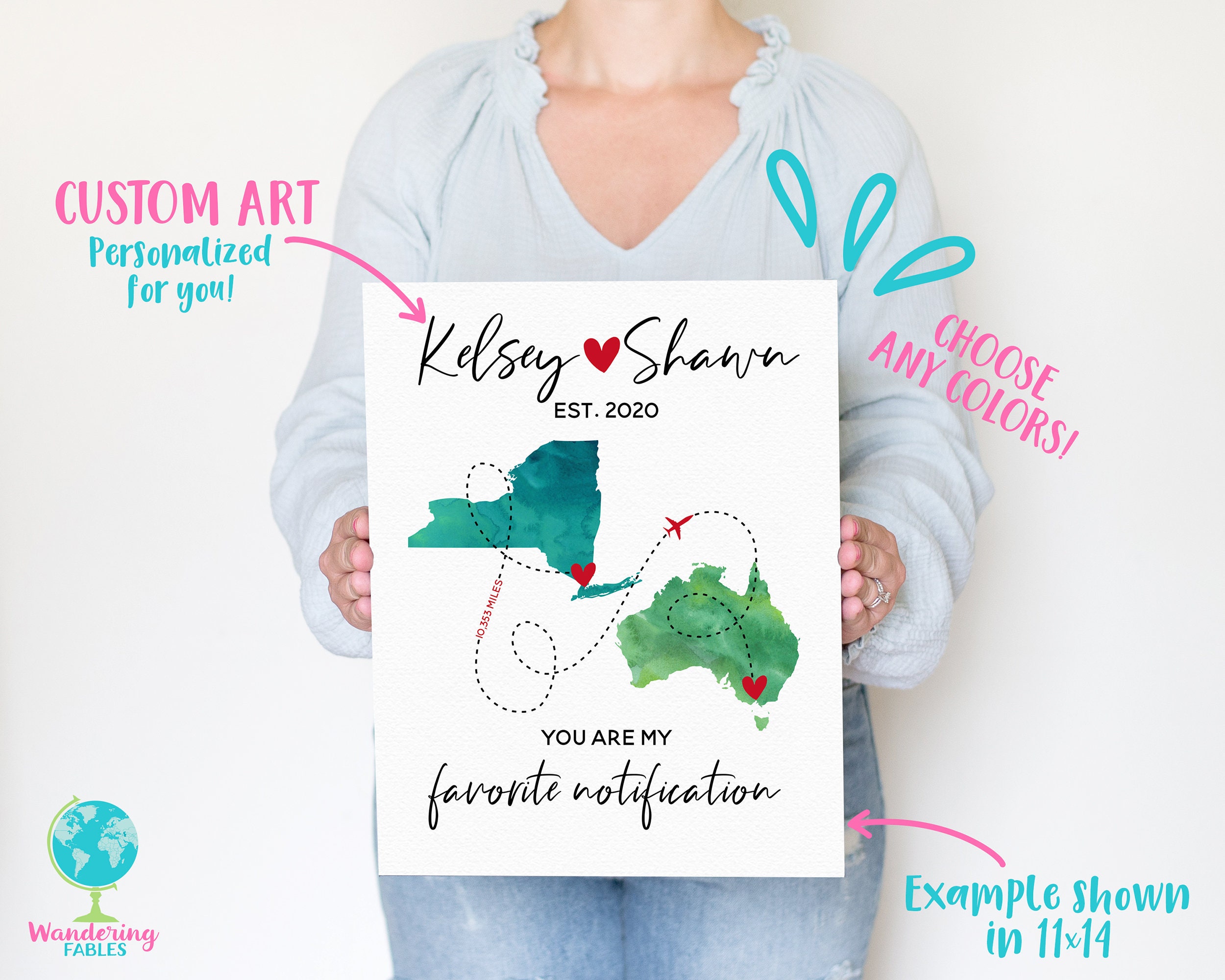 Long Distance Relationship - You Are My Favorite Notification Maps ...