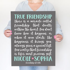 Custom Friendship Poem Print – Personalized Friend Gift - Etsy
