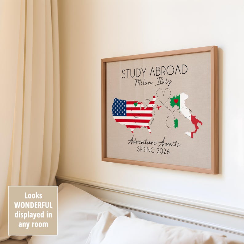 Study Abroad Gift for Student: Farewell Sign, Going Away Party Print ...