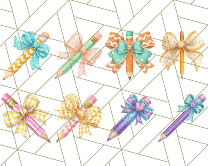 Chubby Pencil With Bow PNG Clipart, Cute School Supply Clip Art, Kawaii ...