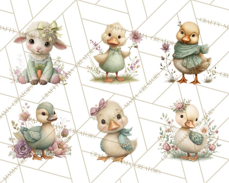 48 Png, Spring Baby Animals Clipart PNG, Cute Easter and Spring Animals ...