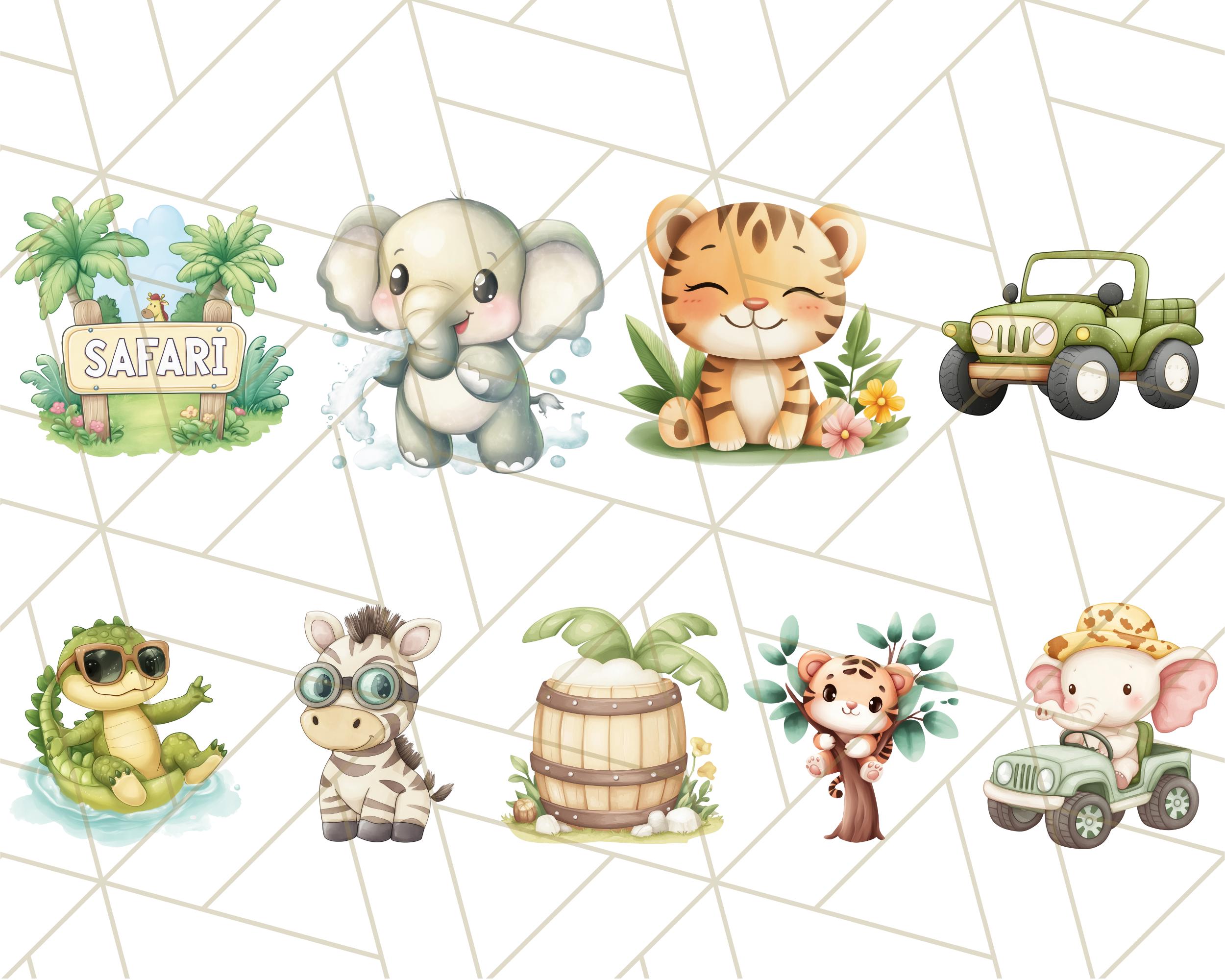 Safari Animals PNG Clipart, Cute Jungle Animals, Jeep Safari Adventure ...