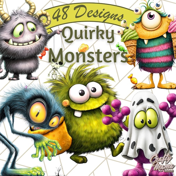 Cute Monster Clip Art - Etsy UK