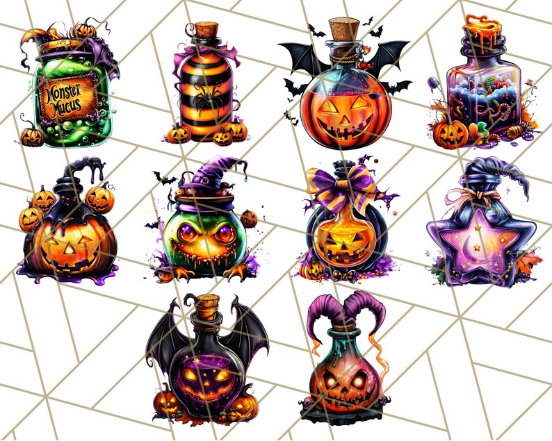 76 Png, Halloween Potion Bottle Clipart PNG, Spooky Potions, Creepy ...
