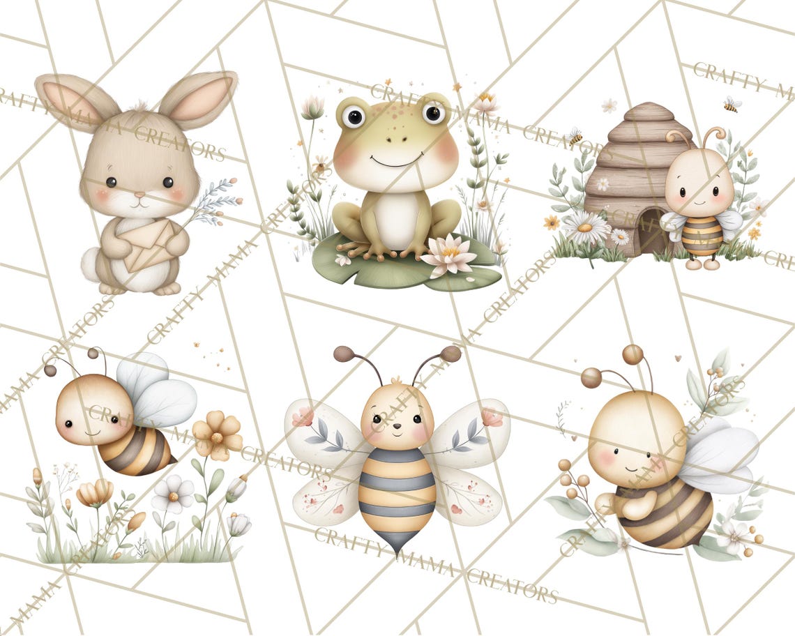 48 Png, Garden Animals Clipart PNG for Spring Planners and Stickers ...