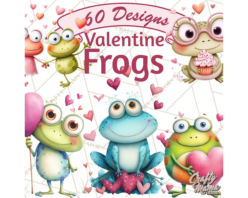60 Png Valentine Frog Clipart PNG, Cute Valentine Frogs, Kids Valentine ...