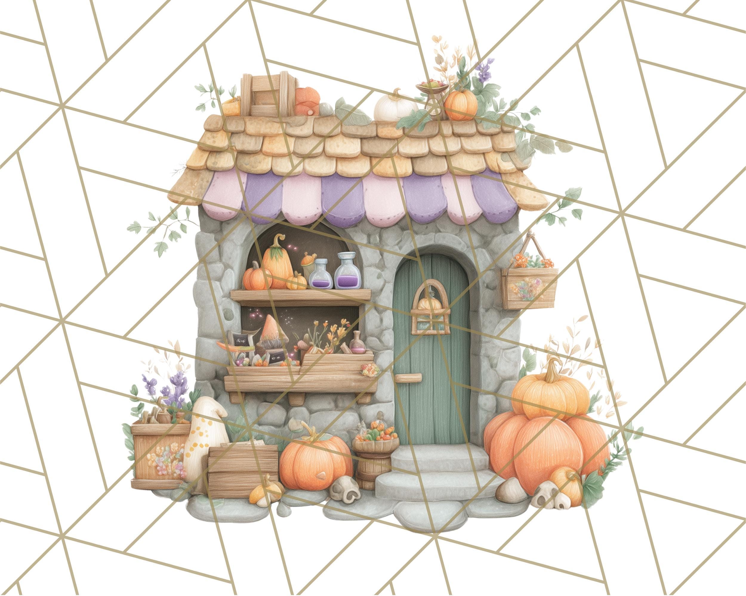 Cute Halloween Candy Shop Clipart PNG, Trick or Treat Clip Art, Kawaii ...