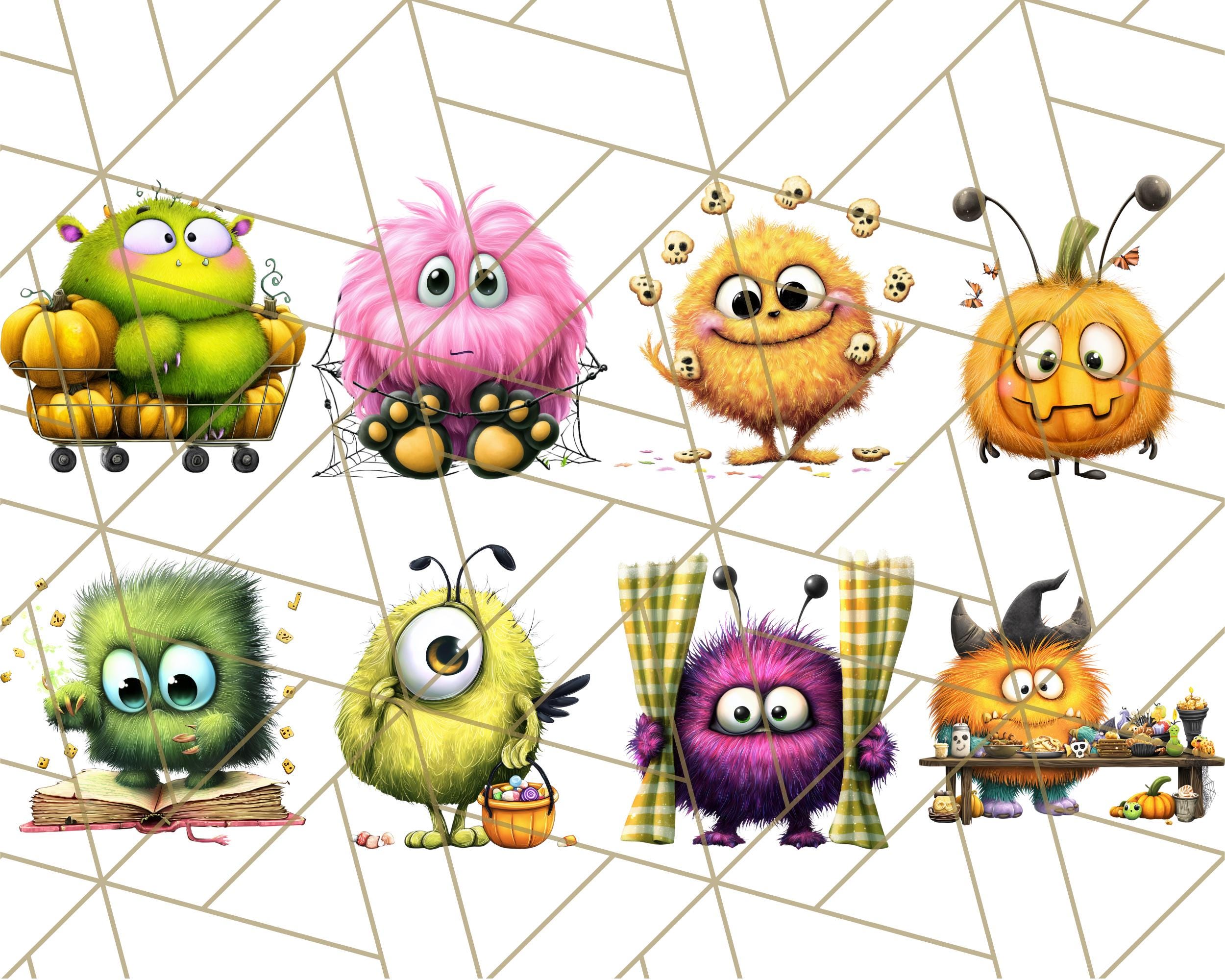Quirky Monster Clipart PNG, Cute Weird Monster Art, Funny Spooky ...