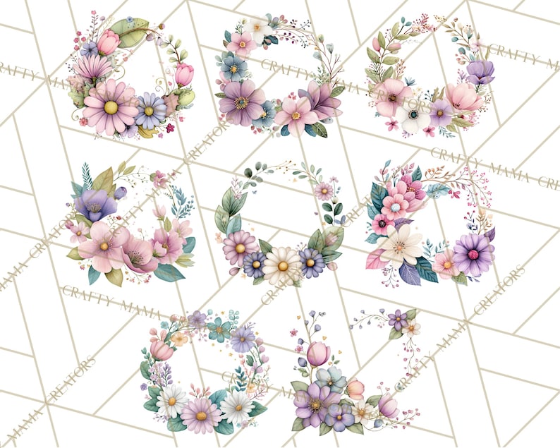 60 Png Spring Frames and Borders Clipart, Floral Frame PNG, Spring ...