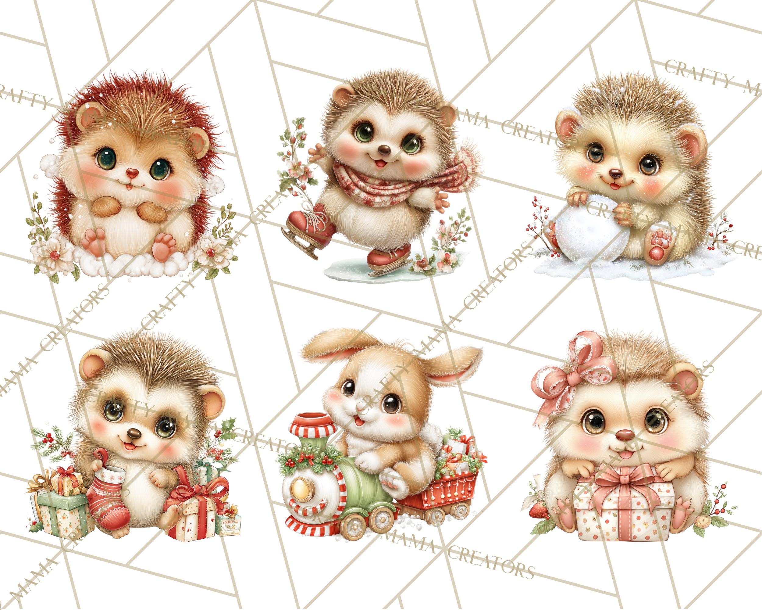 48 Png, Christmas Woodland Animals Clipart, Holiday Forest Critters PNG ...