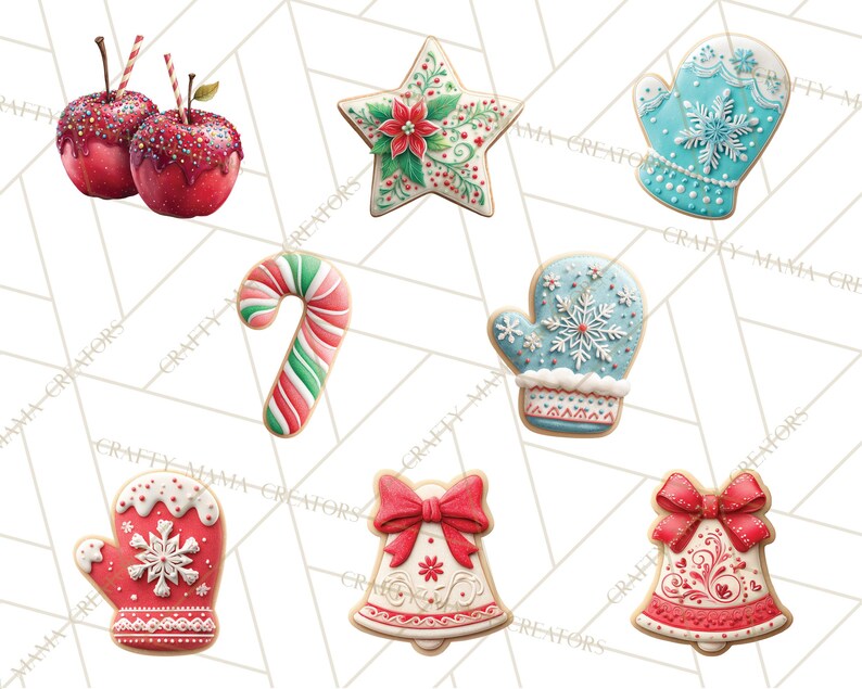 68 Png, Christmas Treats Clipart, Holiday Cookies Cupcakes Cocoa PNG ...