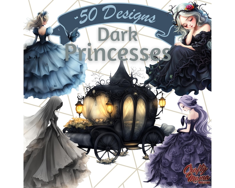 50 Png, Dark Princess Clipart, Gothic Fairytale PNG, Enchanted Carriage ...