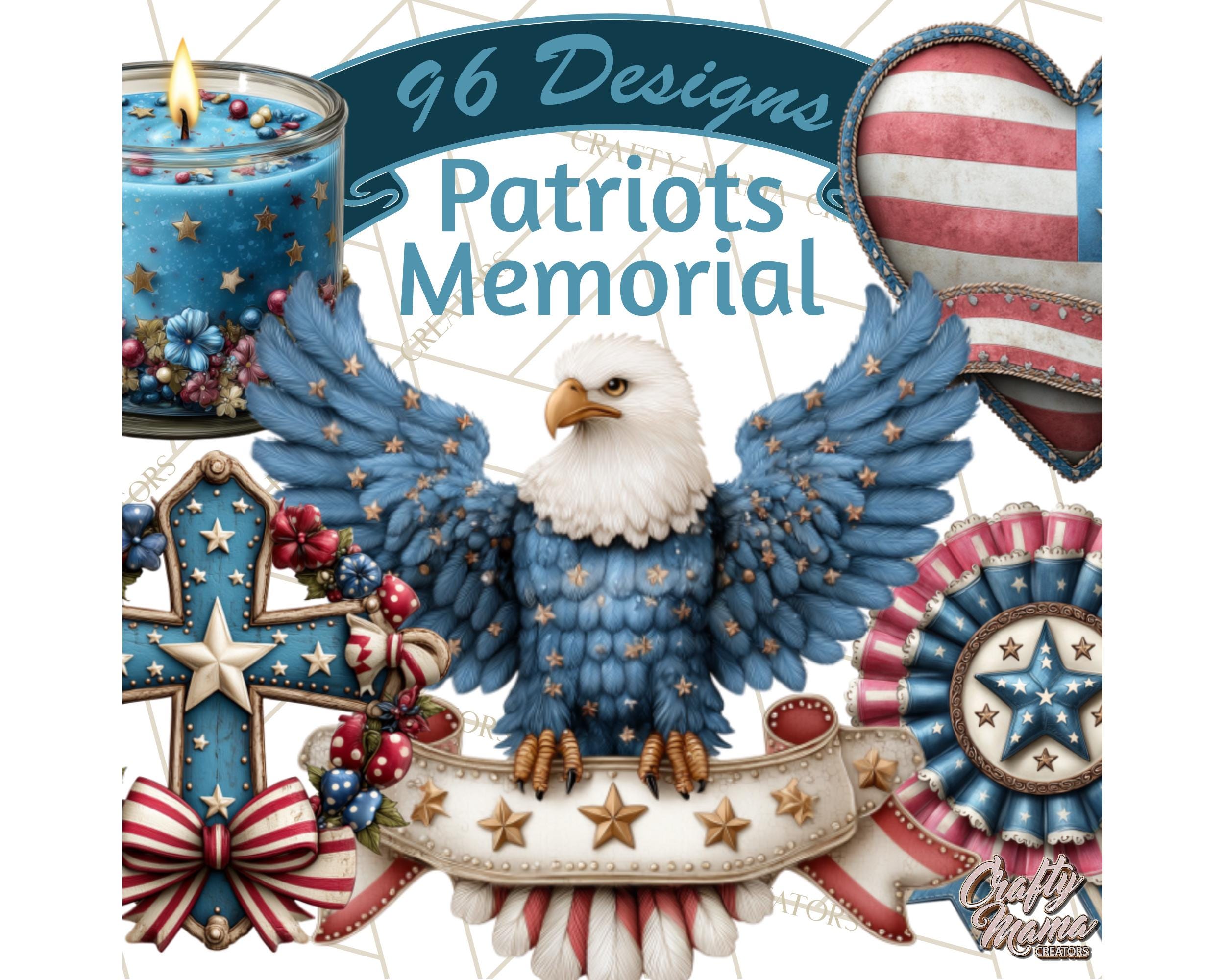 Patriotic Memorial Clipart, Military Tribute Graphics, American Flag ...
