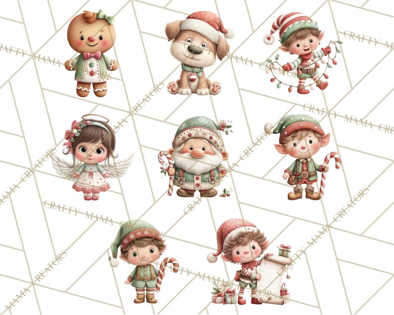 56 Png, Christmas Characters Clipart PNG, Cute Holiday Illustrations ...