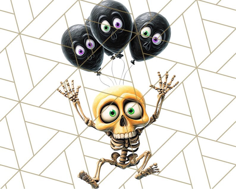 Quirky Skeleton Clipart PNG, Cute Halloween Skeleton Art, Funny ...