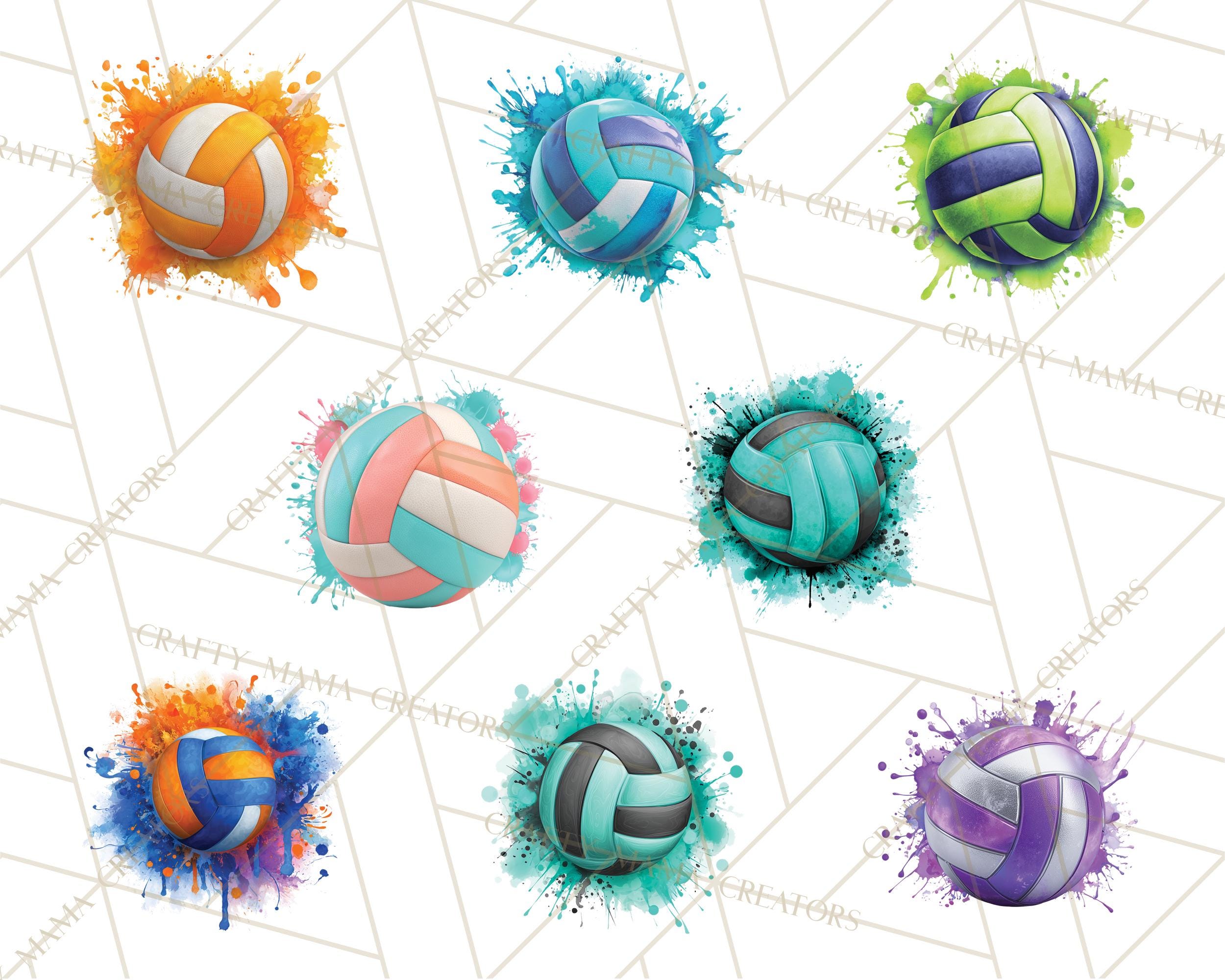64 Png, Volleyball PNG Clipart, Sports Ball Clip Art With Paint Splash ...