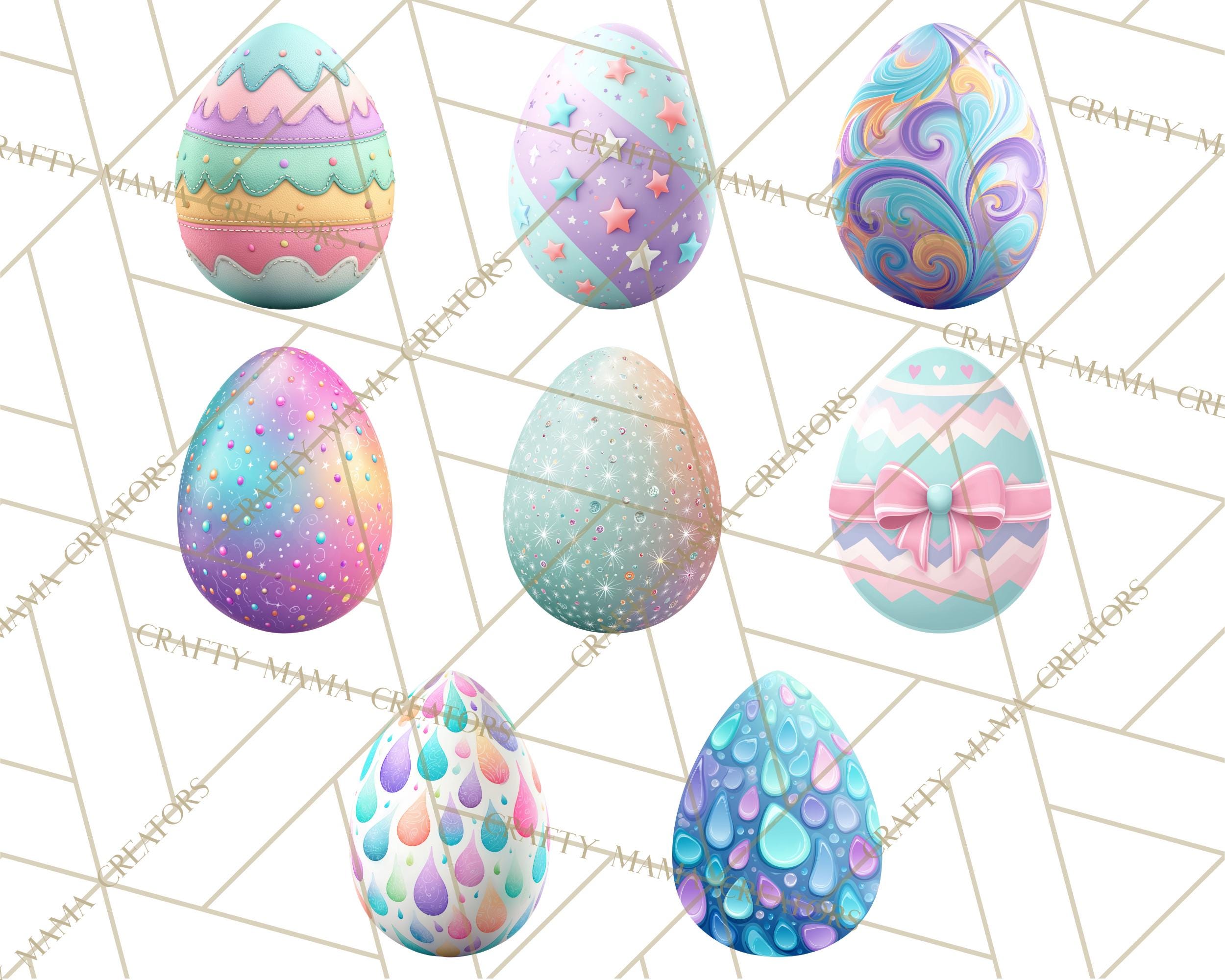 56 Png, Pastel Easter Egg Clipart, Printable PNG, Decorative Spring Egg ...
