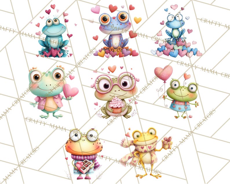 60 Png Valentine Frog Clipart PNG, Cute Valentine Frogs, Kids Valentine ...