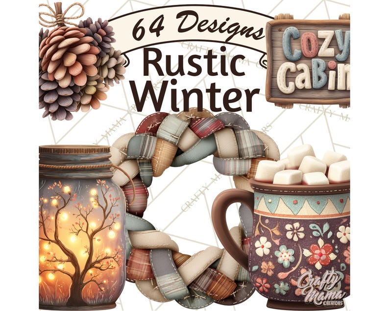 64 Png, Rustic Winter Decor Clipart, Cozy Farmhouse PNG, Lanterns ...